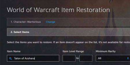 How Do I Restore an Item in WoW?