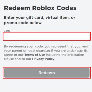 How to Redeem Gift Card in Roblox